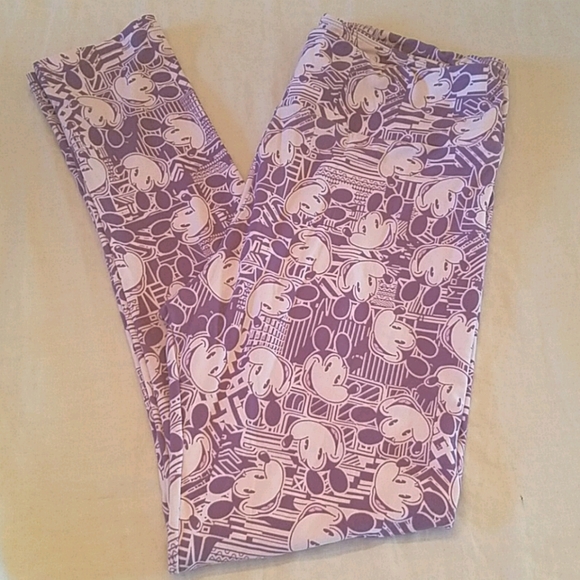 LuLaRoe | Pants & Jumpsuits | Purple Mickey Mouse Print Disney Lularoe ...